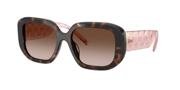 Tory Burch Full Rim Square Frame Sunglasses - Gradient Brown