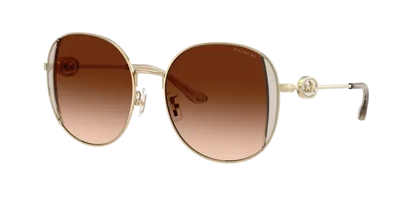 COACH Round Frame Sunglasses - Brown Gradient