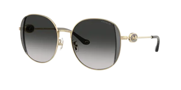 COACH Round Frame Sunglasses - Grey Gradient