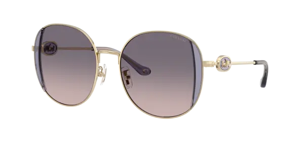 COACH Round Frame Sunglasses - Lilac Peach Gradient