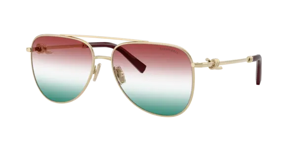 Tiffany & Co. Aviator Sunglasses - Gradient Green Bordeaux