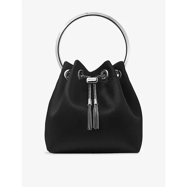 JIMMY CHOO Top-handle Bag With Bracelet Handle - Black/silver