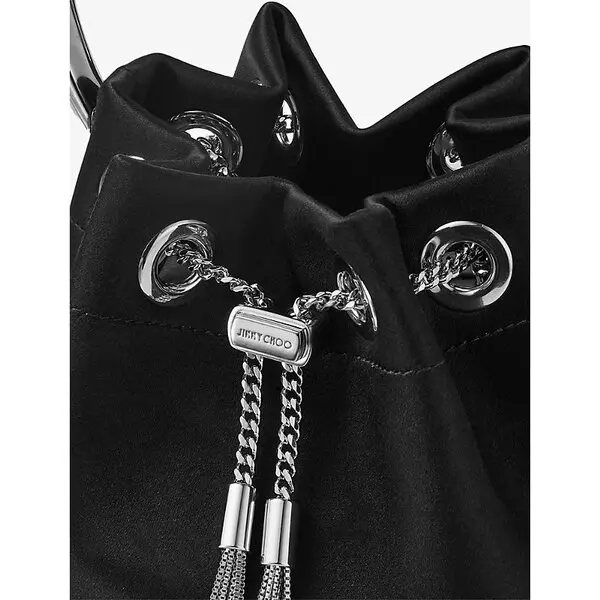 JIMMY CHOO Top-handle Bag With Bracelet Handle - Black/silver