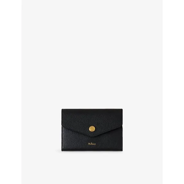 Mulberry Press Stud Grained Leather Wallet - Black