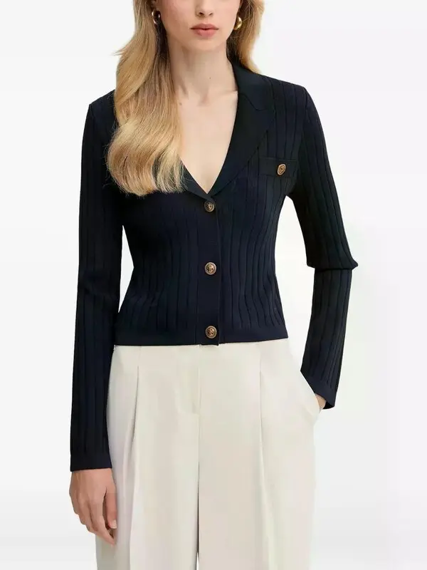 Guess Buttoned Ribbed Cardigan