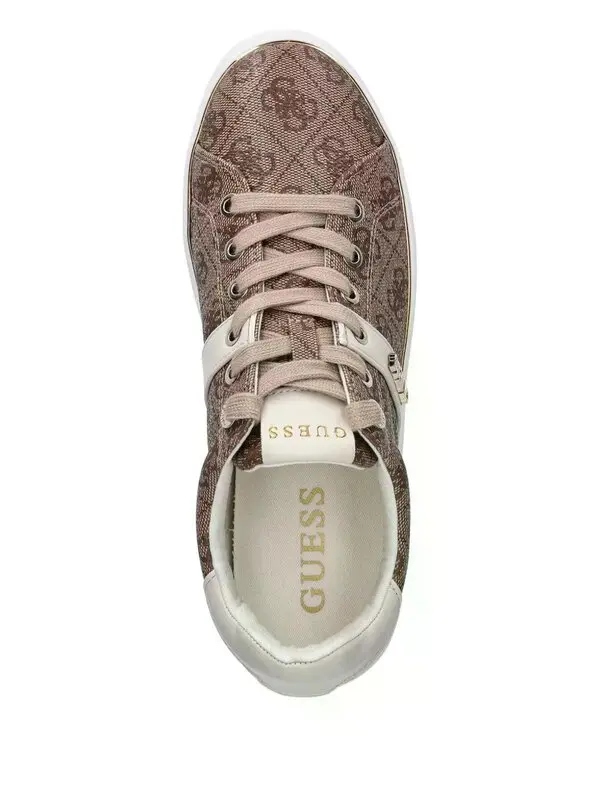 Guess Britz 4g Logo Sneakers - Brown