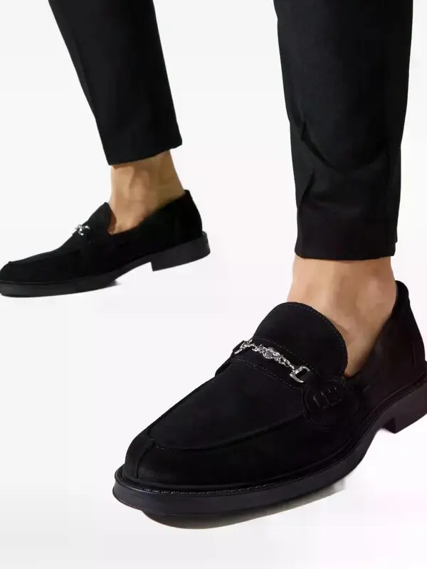 Filling Pieces Rounded Toe Suede Loafers
