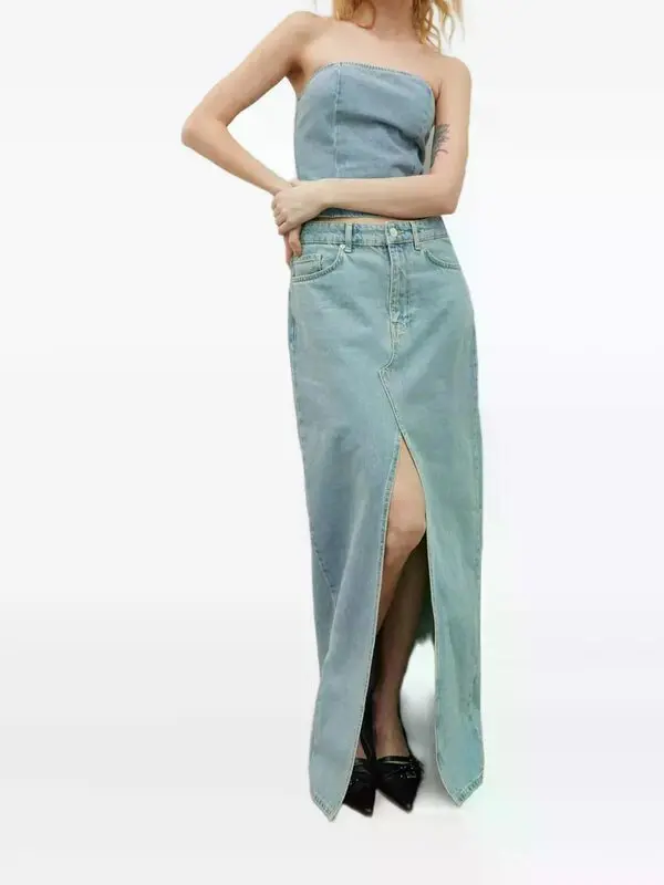 WON HUNDRED Belt-loop Maxi Skirt