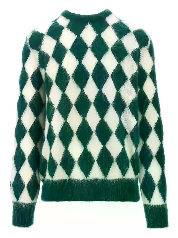 AMARANTO Argyle-pattern Sweater - Green