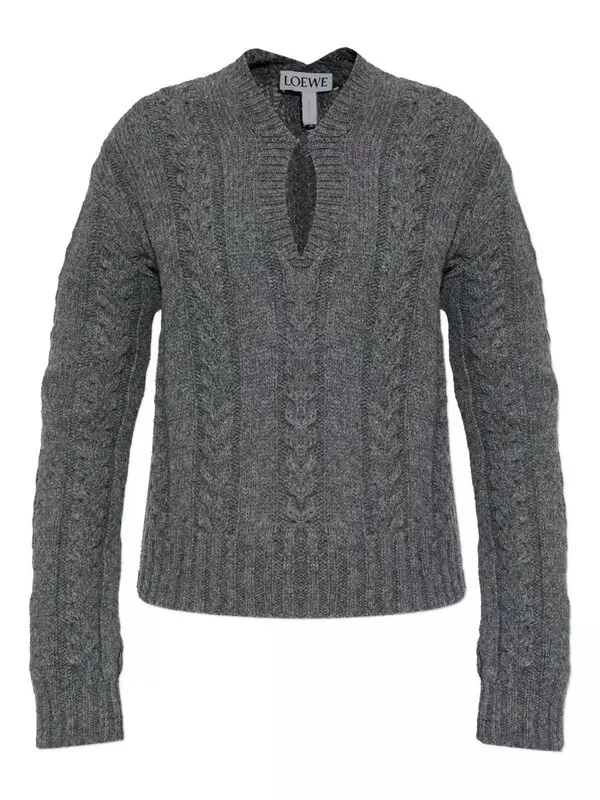 Loewe Cable-knit Keyhole Knitwear