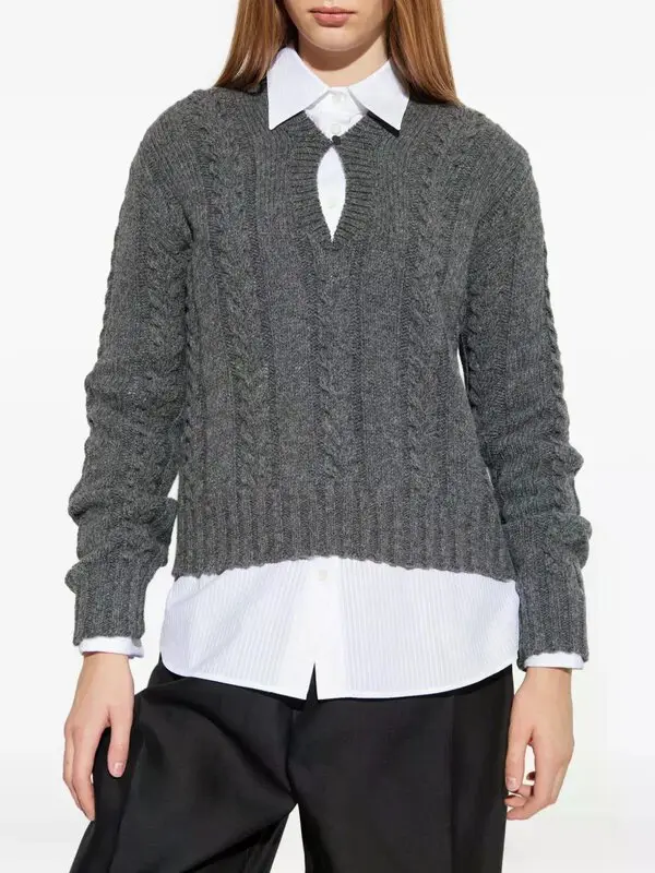 Loewe Cable-knit Keyhole Knitwear