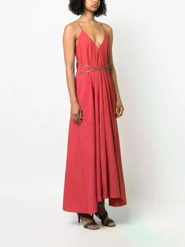 Brunello Cucinelli Open-back Cotton Maxi Dress
