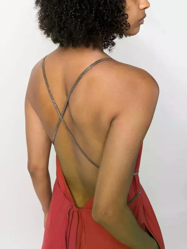 Brunello Cucinelli Open-back Cotton Maxi Dress