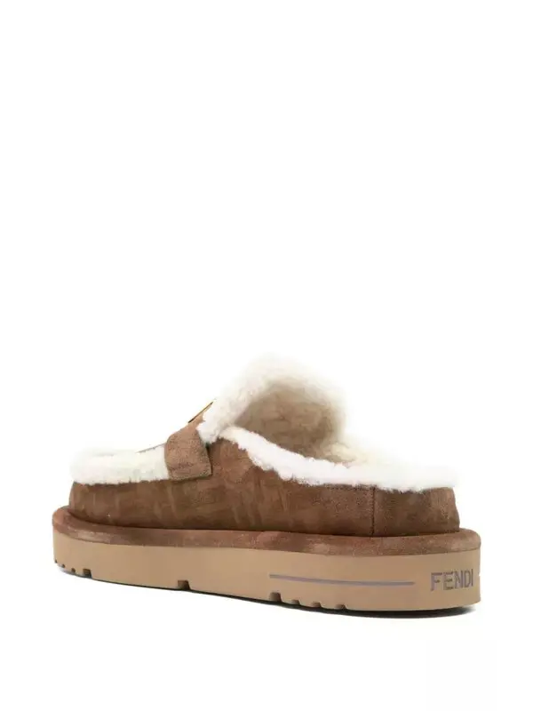 Fendi Logo Buckle Mules
