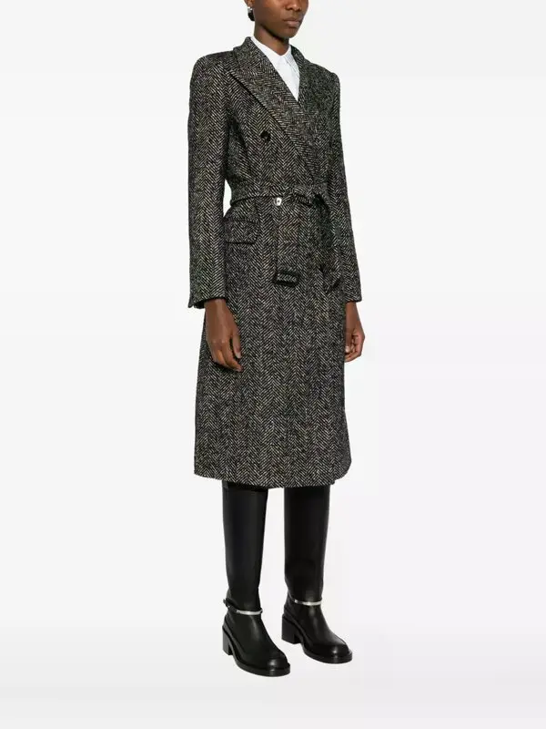 Tagliatore Herringbone Double-breasted Coat