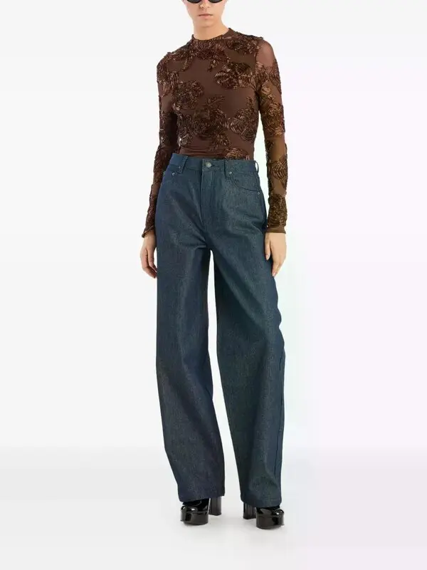 ROTATE BY BIRGER CHRISTENSEN Five-pocket Wide-leg Jeans