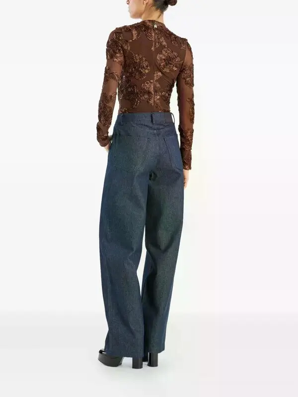 ROTATE BY BIRGER CHRISTENSEN Five-pocket Wide-leg Jeans