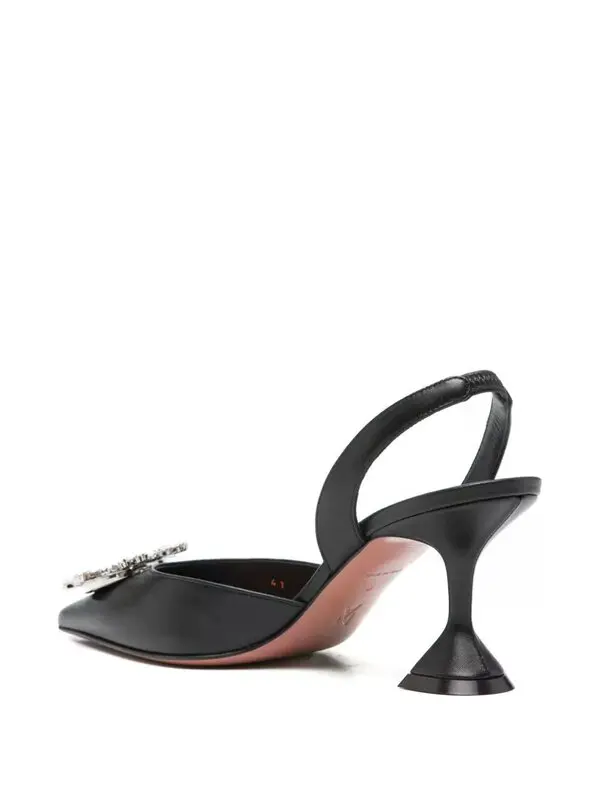 Amina Muaddi 70mm Begum Embellished Slingback Pumps - Black