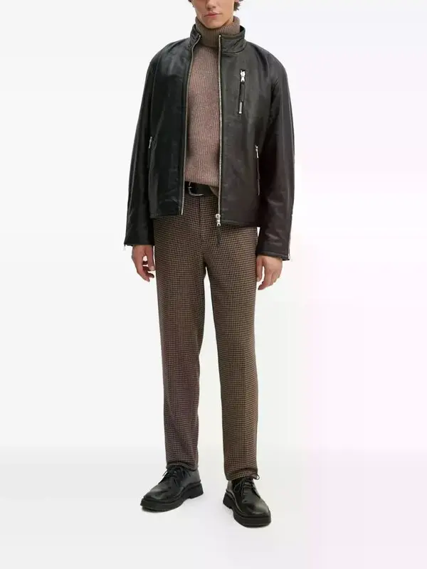 WON HUNDRED Zip-fastening Pockets Leather Jacket