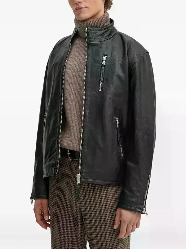WON HUNDRED Zip-fastening Pockets Leather Jacket