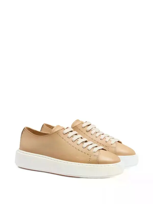 Santoni Leather Platform Sneakers