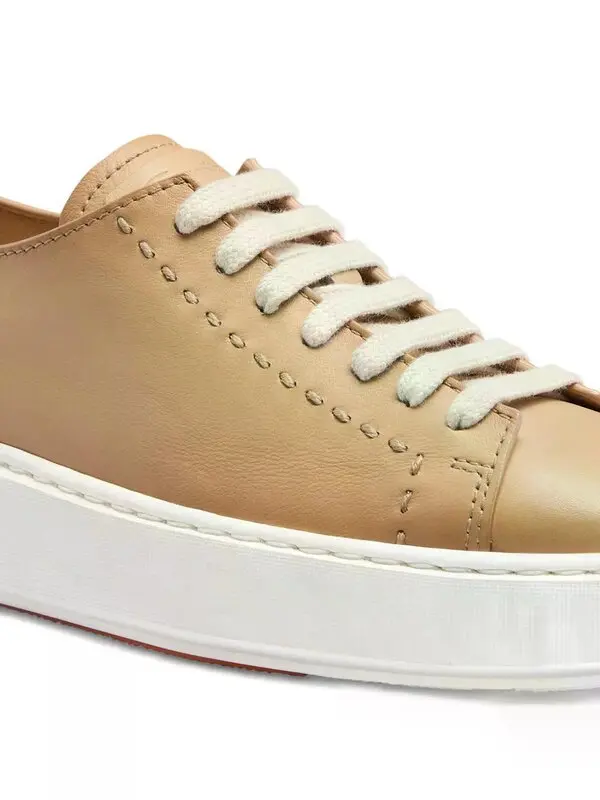 Santoni Leather Platform Sneakers