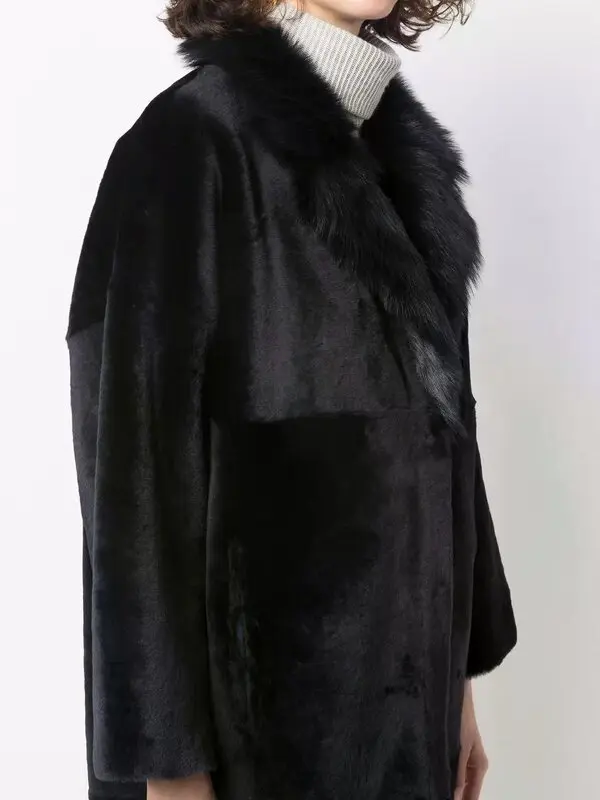 LISKA Single-breasted Shearling Coat