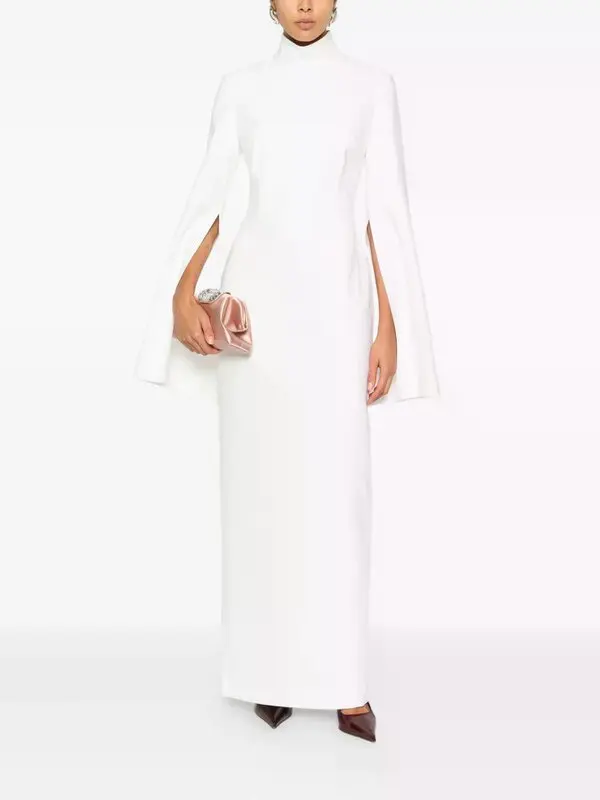 Solace London The Josefine Long-sleeve Maxi Dress - White