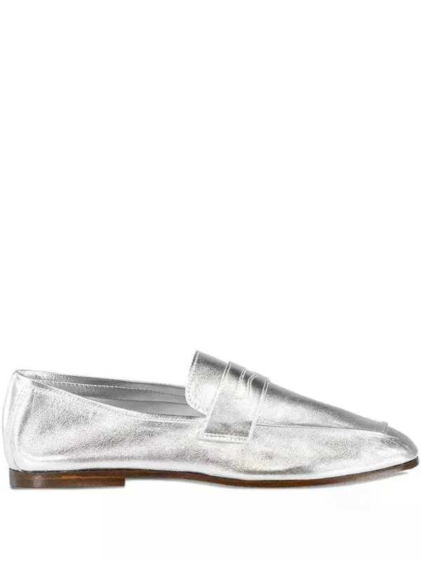 SOPHIQUE Leather Penny-strap Loafers - Silver
