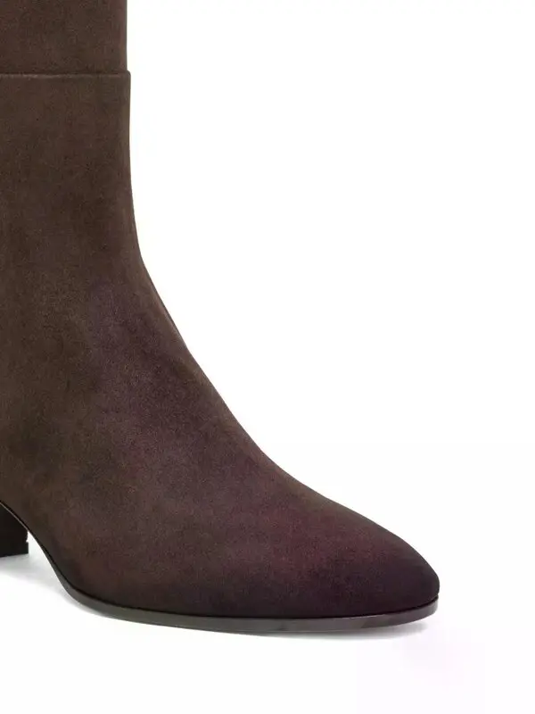Santoni 50mm Suede Mid-heel Boots