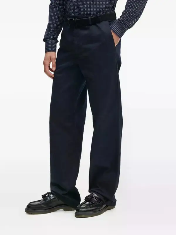Wood Wood Welt-pocket Trousers - Blue