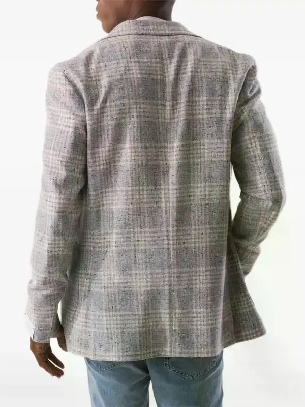 Eleventy Single-breasted Checked Jacket
