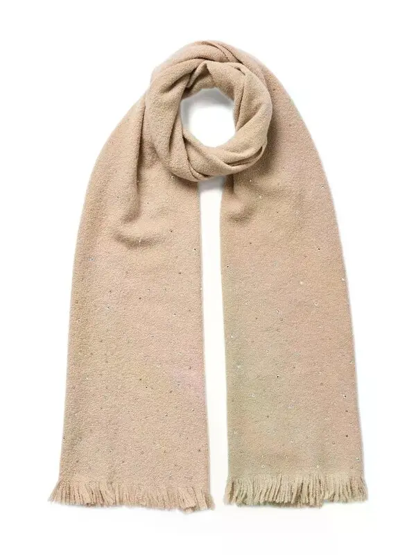 JANE CARR The Krug Fringed Scarf - Neutrals