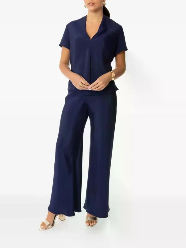 PETER COHEN Chute Wide-leg Trousers - Blue