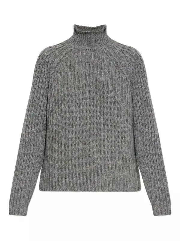 Sease Ribbed Turtleneck Knitwear - Grey
