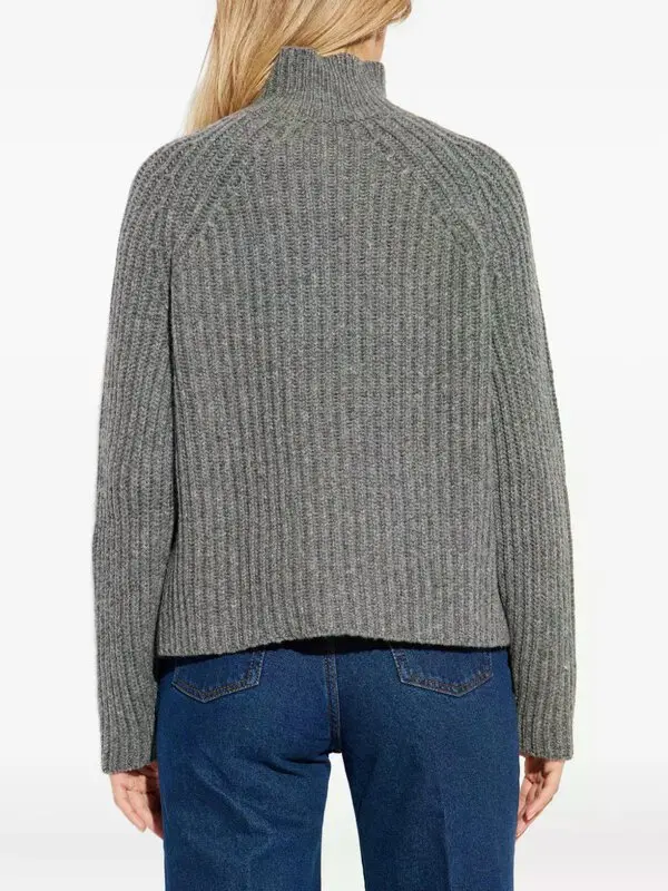 Sease Ribbed Turtleneck Knitwear - Grey