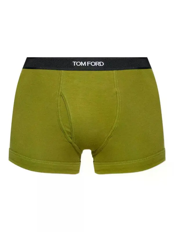 TOM FORD Logo-waistband Boxers - Green