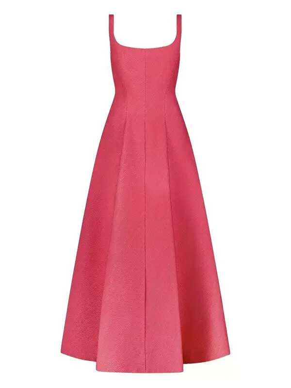 Lela Rose Scoop-neck Midi Dress