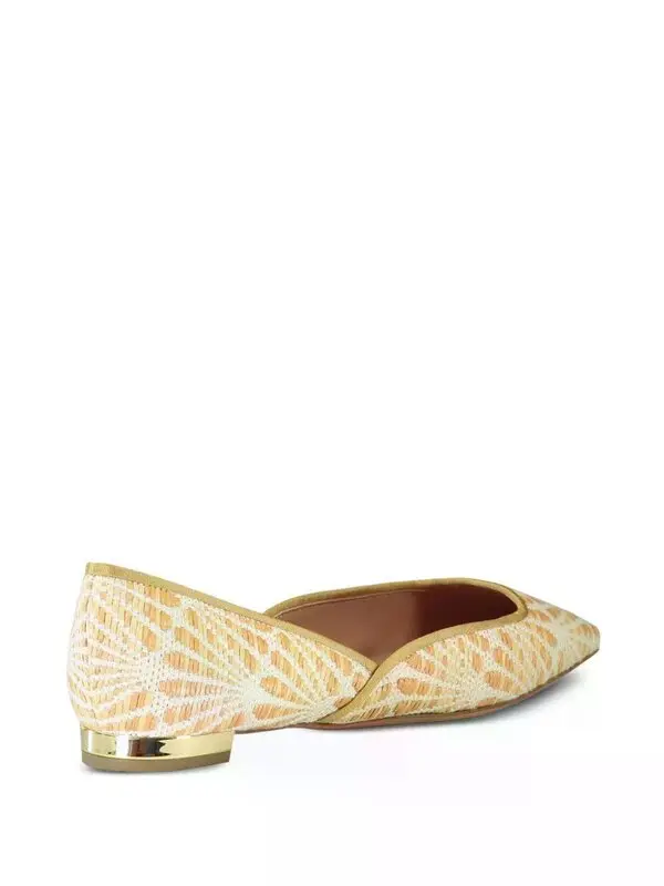 AQUAZZURA Maia Raffia Flat Pumps