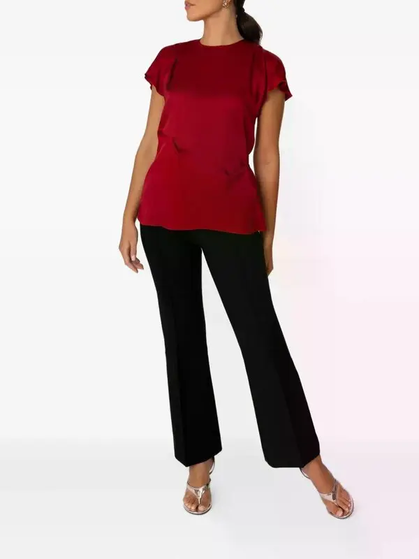 Victoria Beckham Draped Ruffle Top