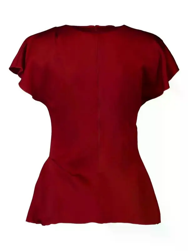 Victoria Beckham Draped Ruffle Top