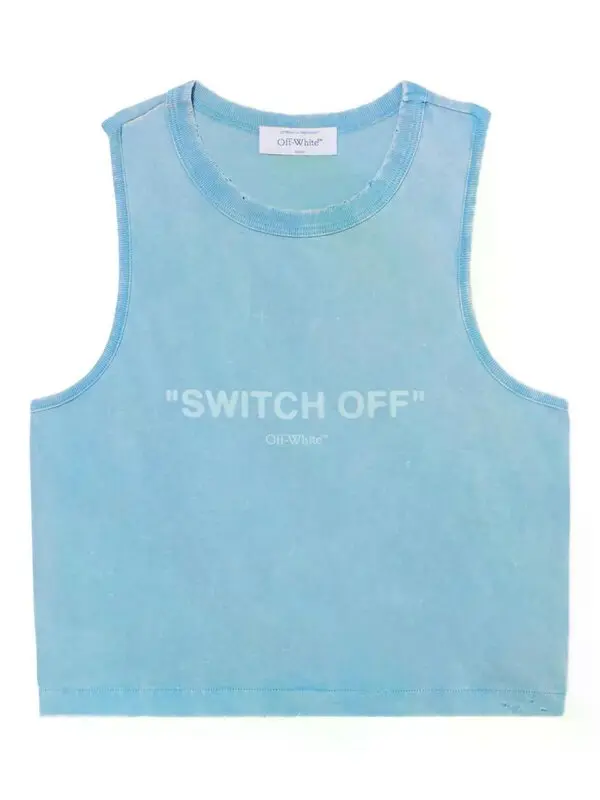 Off-White Switch Off Cotton Tank Top