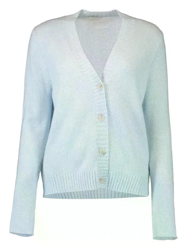 ALLUDE V-neck Buttoned Cardigan - Blue