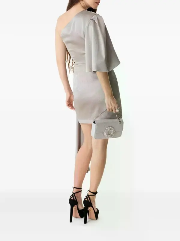 solace london marcie ruched satin dress Solace London Marcie Dress - Grey