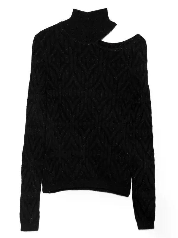 AKEP Cut-out High-neck Sweater