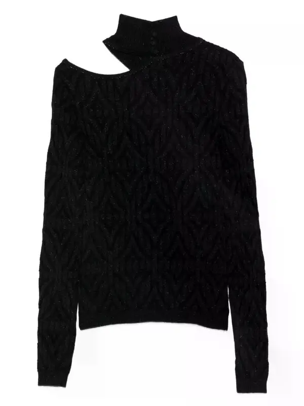 AKEP Cut-out High-neck Sweater