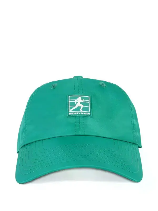 SPORTY & RICH Logo-patch Cap - Green