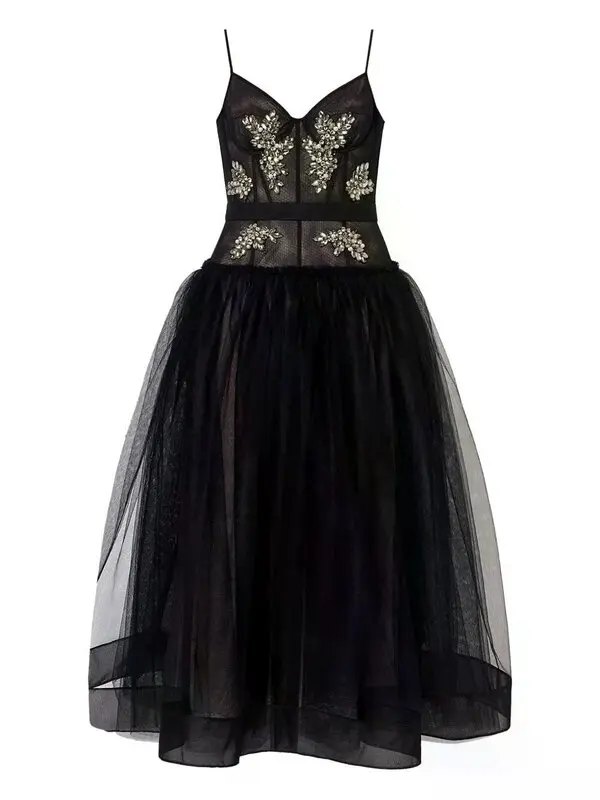 Erdem Embellished Tulle Dress