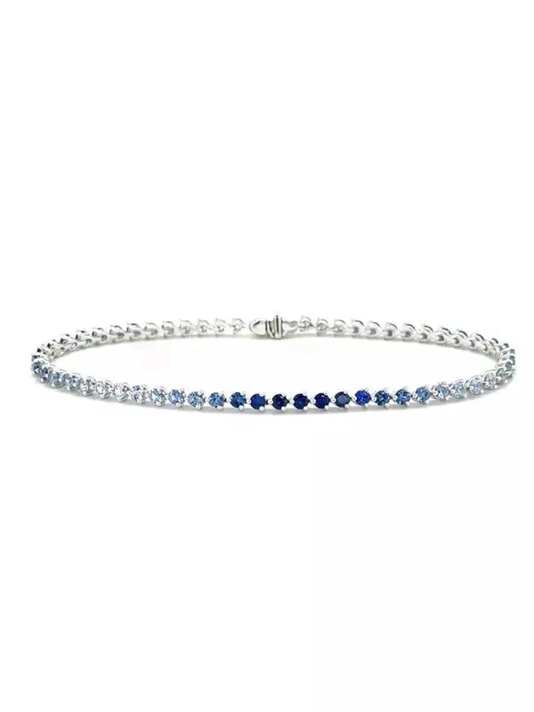 LISA NIK 18k White Gold Sapphire Bracelet - Blue