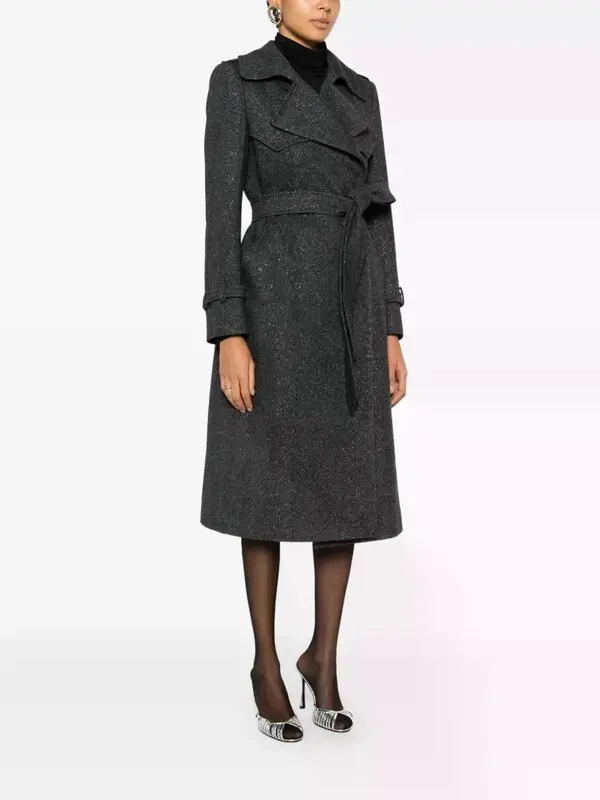 Tagliatore Belted Carola Coat - Grey